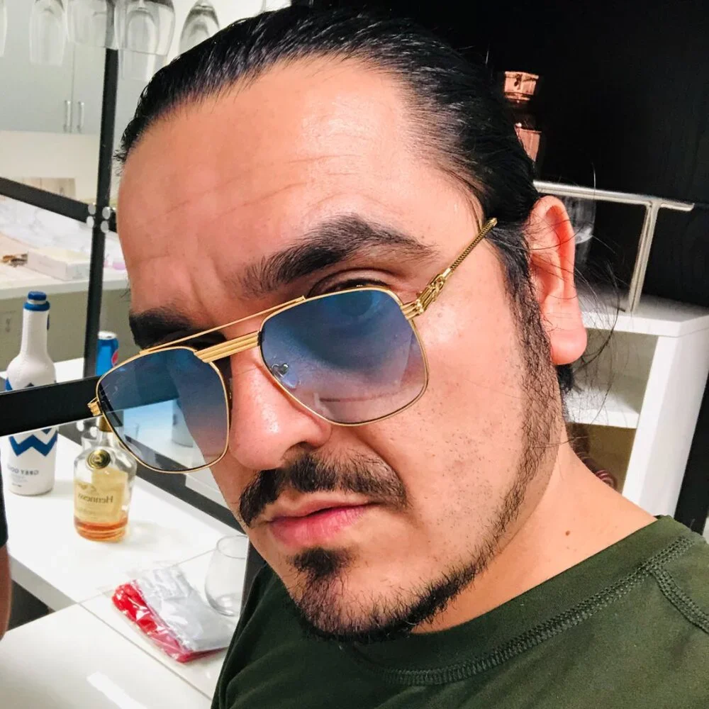 Accessories | Men Women Hip Hop Sunglasses Square Blue Lens Aviator ...